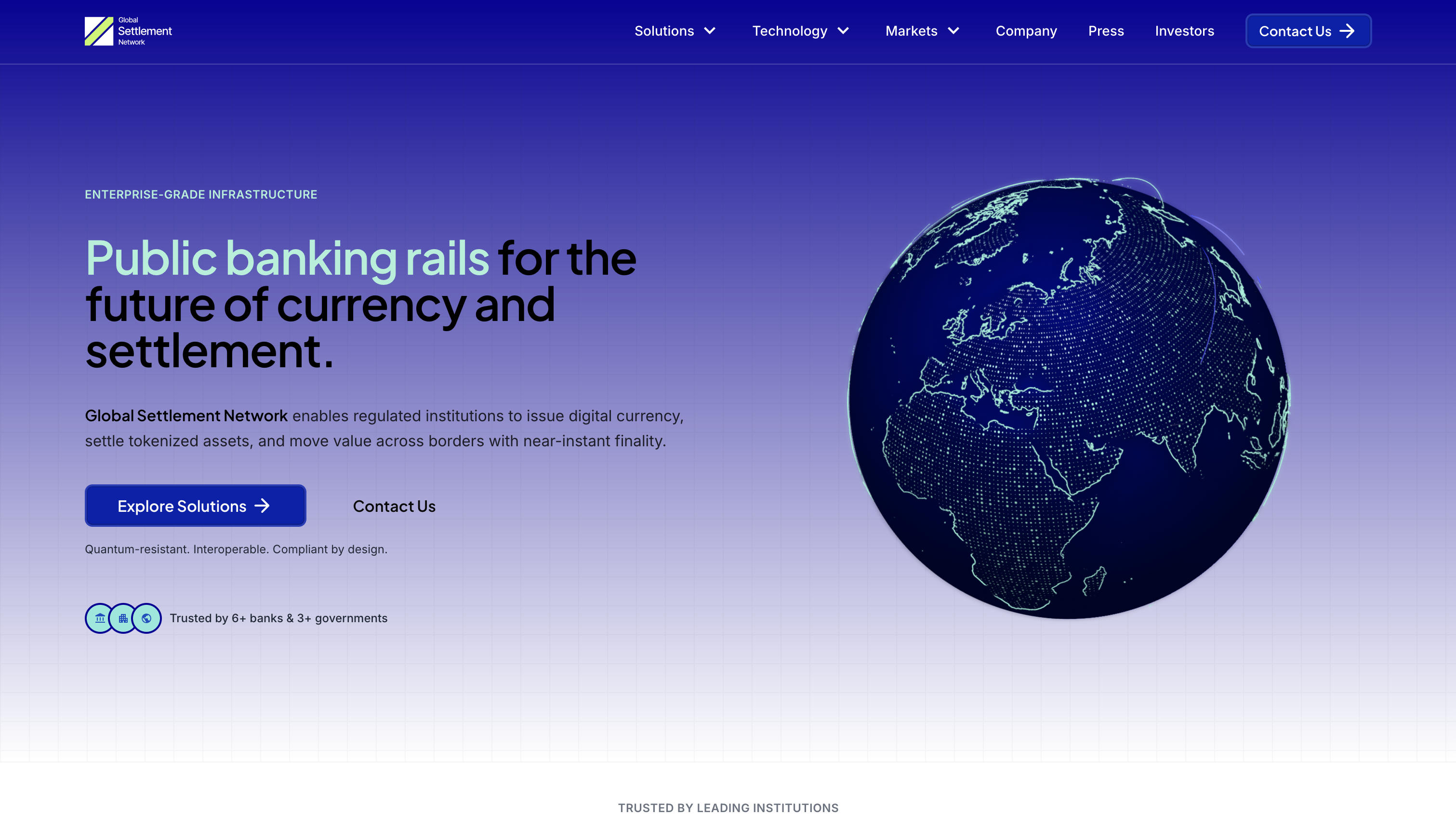 Global Settlement Network | Currency & Settlement Infrastructure